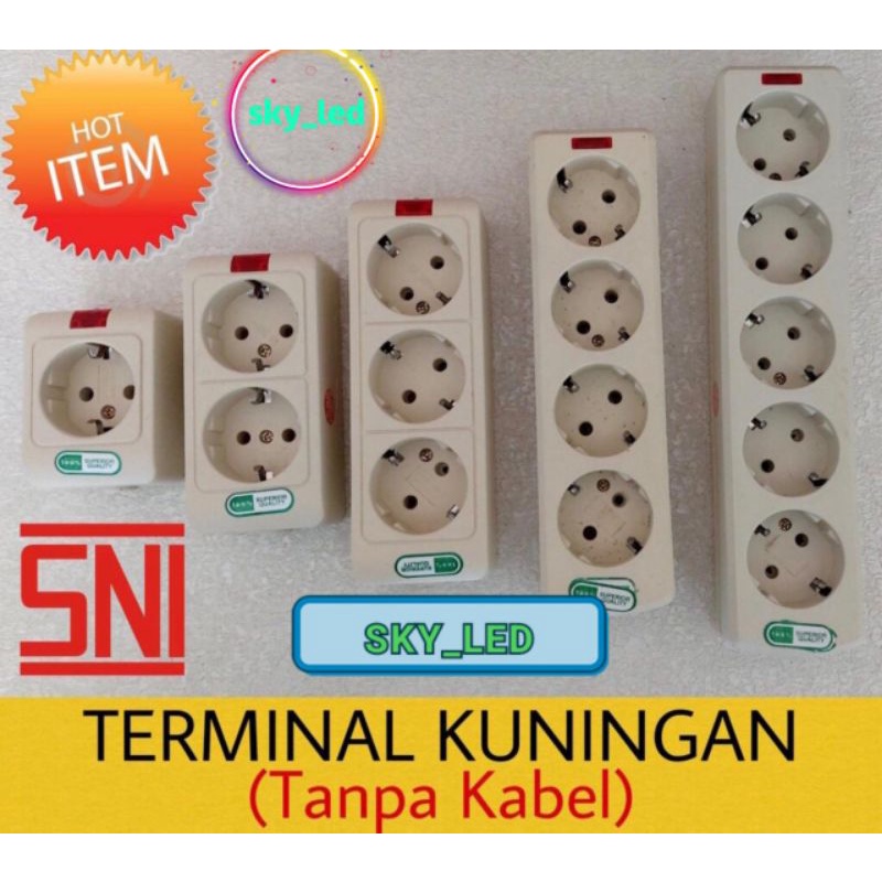 Jual stop kontak/moonlight/terminal colokan listrik/stop kontak arde ...