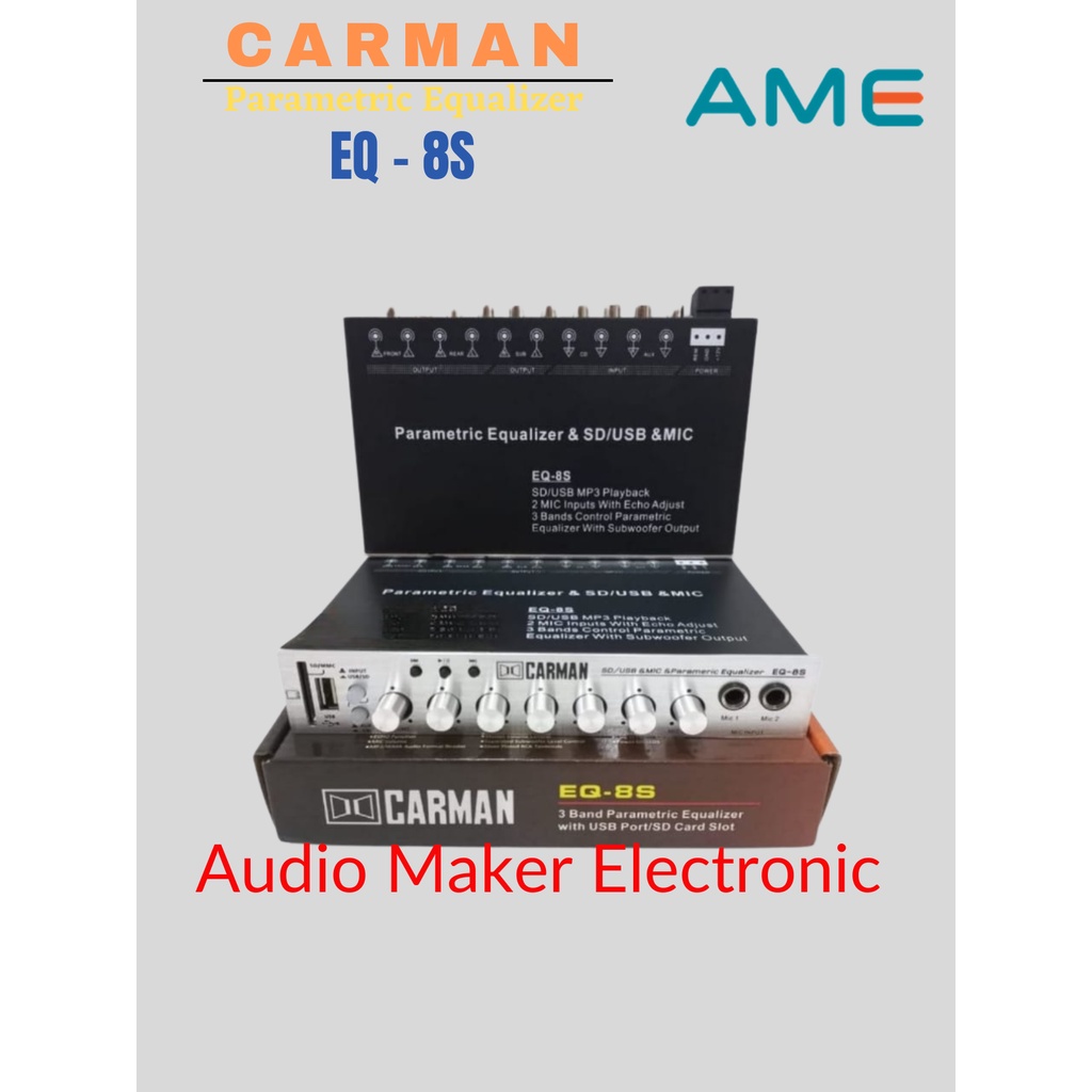 Jual Parametric Equalizer Carman EQ-8S Preamp Carman EQ/SD/USB/INPUT ...