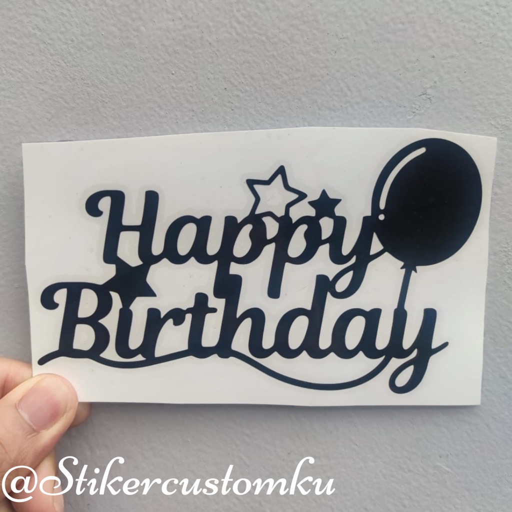 Jual Sticker Balon Happy Birthday Stiker Cutting Balon PVC Happy ...