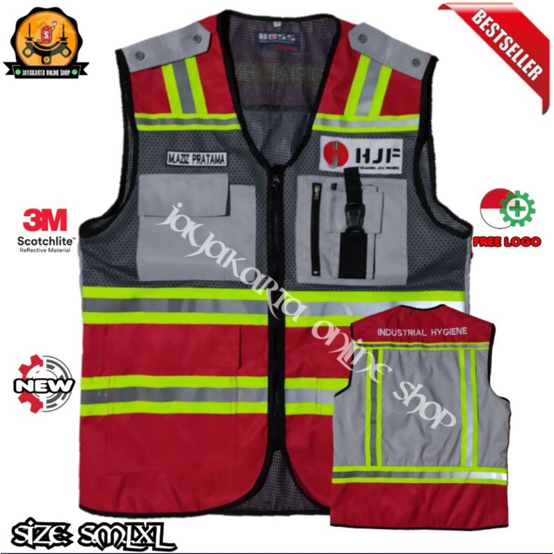 Jual ROMPI SAFETY AIR FLOW 3M SCOTLITE TASLAN WATERPROOF KOMBINASI JALA ...