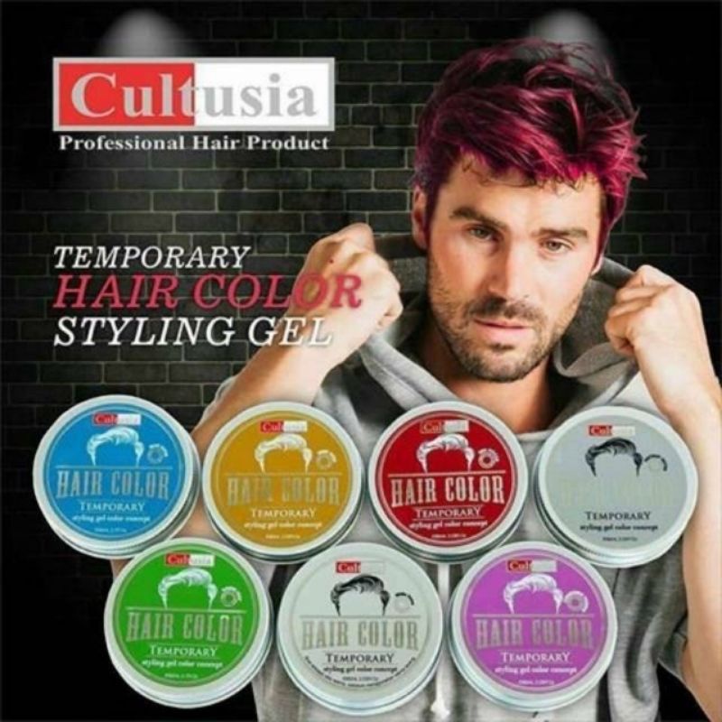 Jual CULTUSIA TEMPORARY HAIR COLOR STYLING GEL 80ml | Shopee Indonesia