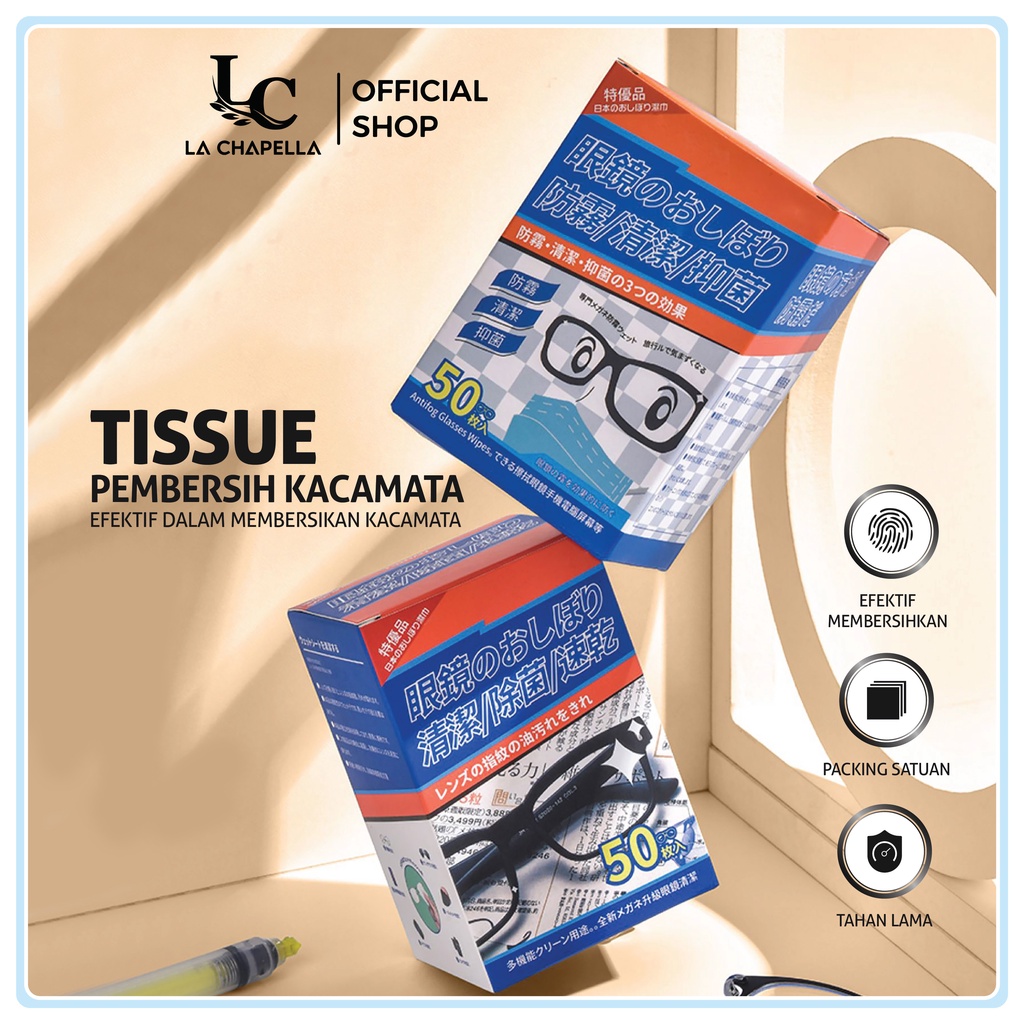 Jual La Chapella - Tisu Basah Pembersih Lensa Kacamata Kualitas Jepang ...