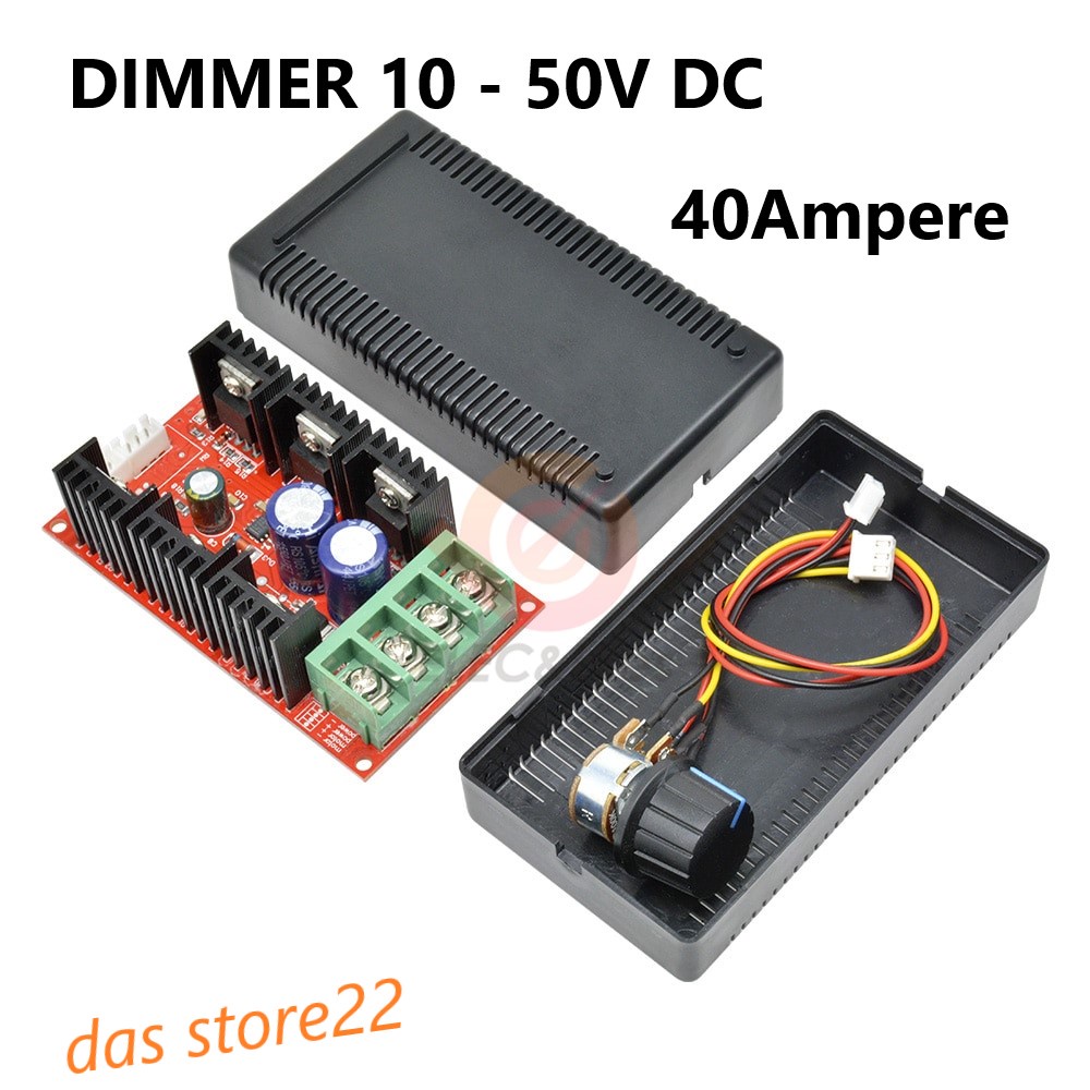 Jual PWM 40A 2000W Motor DC Dimmer 10V - 50V speed controller kontroler ...