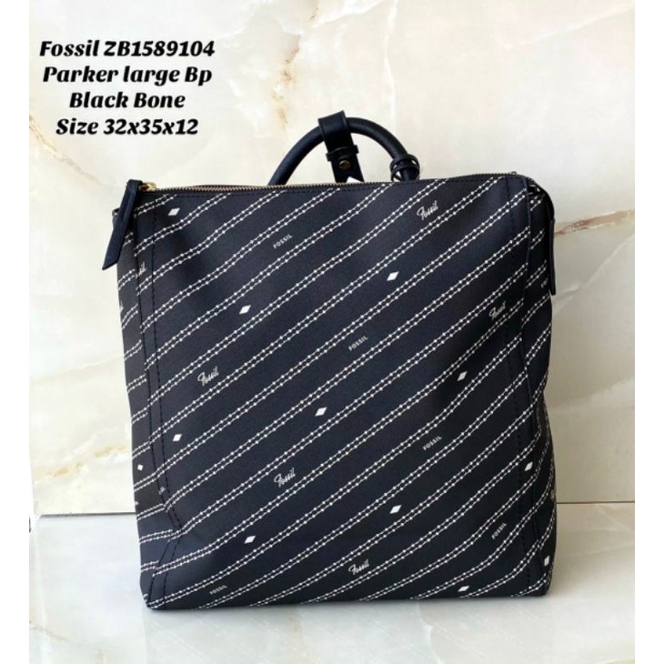 Jual FOSSIL Parker large BackPack black bone | Shopee Indonesia
