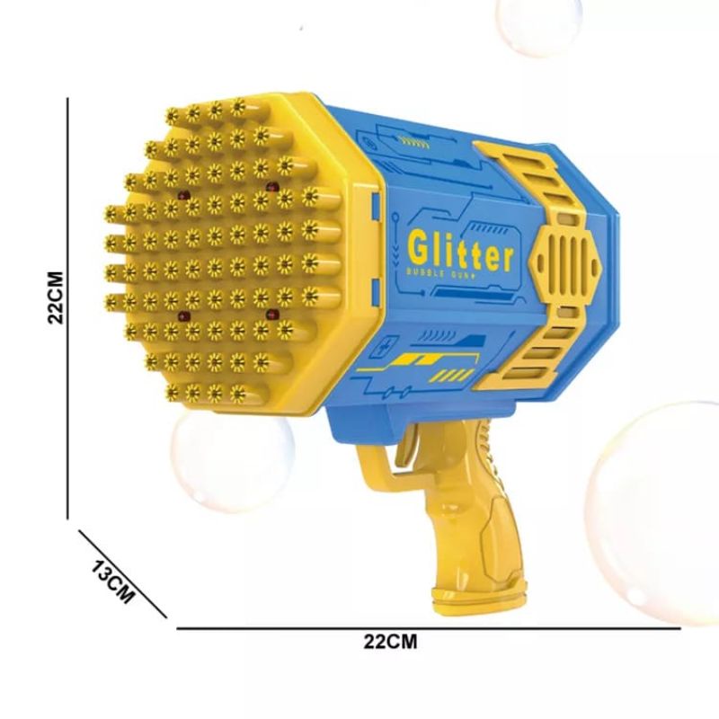 Jual LED Bubble Gun Bazooka 69 Lubang // Pistol Gelembung Lubang // Big ...