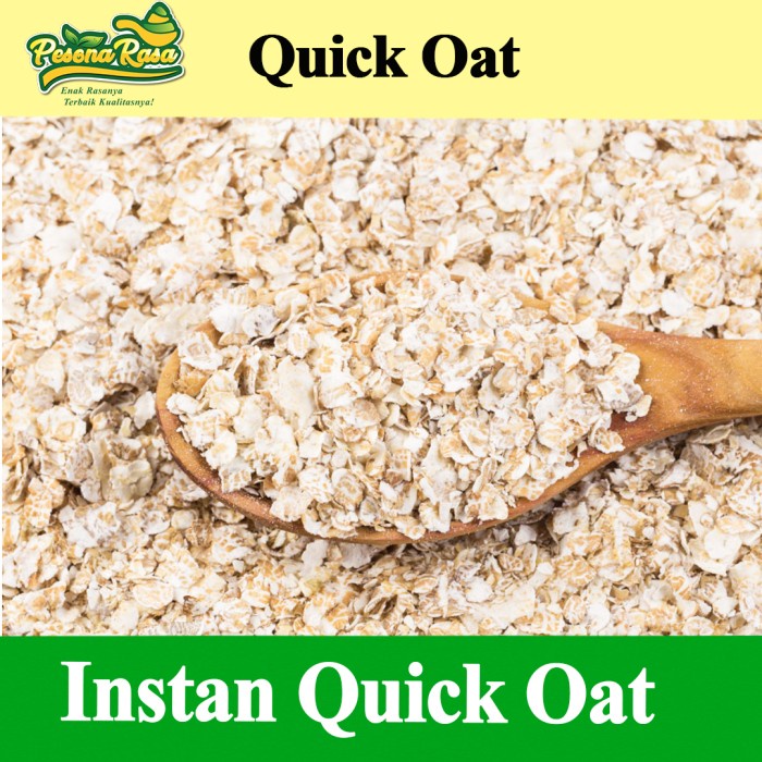 Jual Quick Oats 1 kg / Instant Rolled Oat Organic / Oatmeal Gandum ...