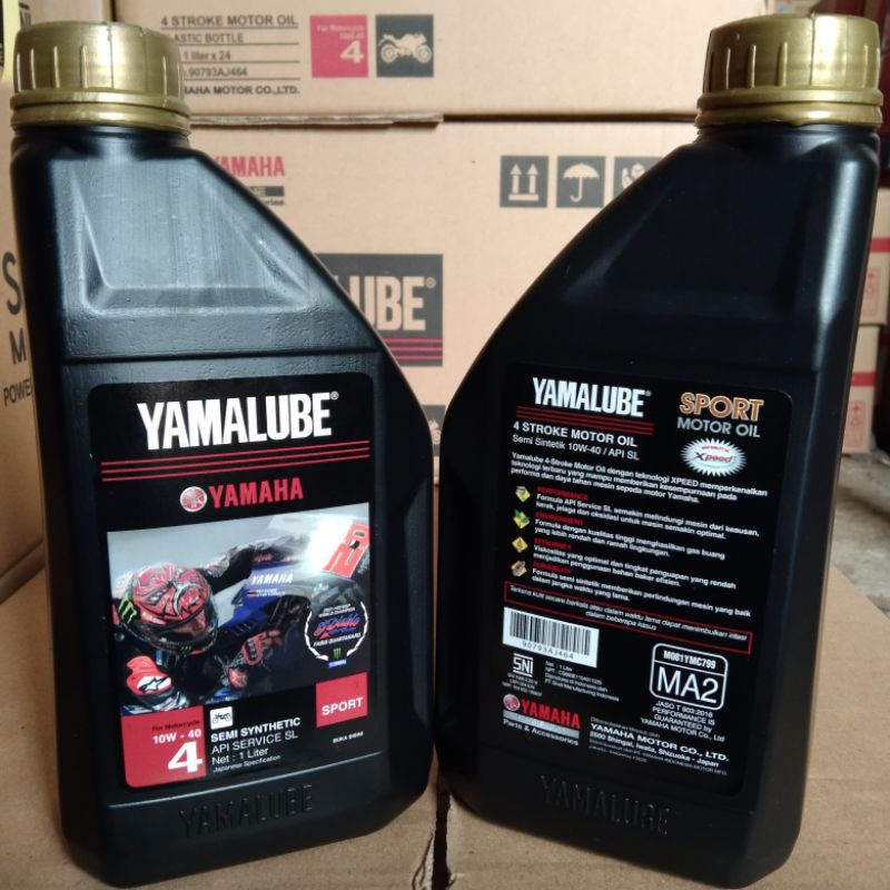 Jual oli mesin motor Yamalube spot 1 liter isi 24 botol | Shopee Indonesia