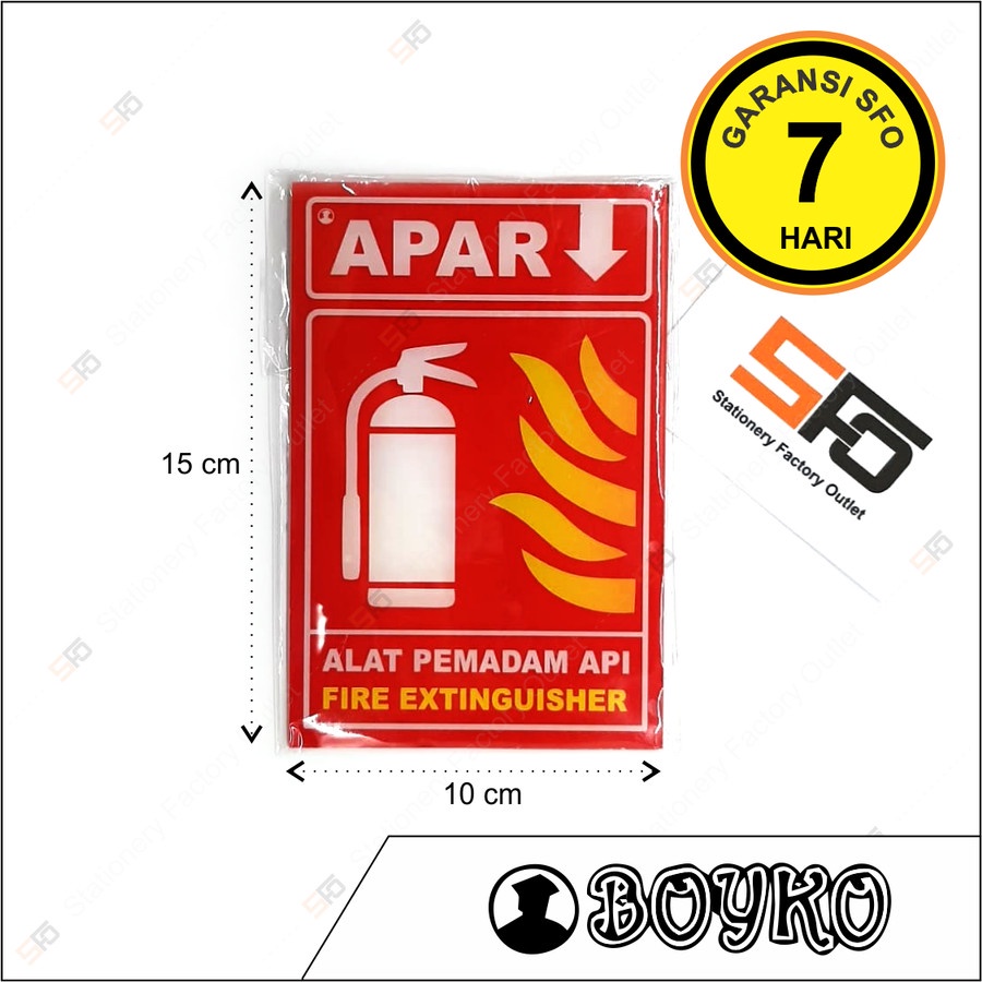 Jual Akrilik APAR Alat Pemadam Api - Acrylic Sign 15cm x 10cm - SFO ...