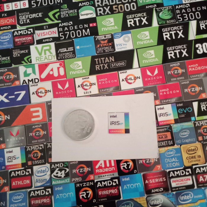 Jual Skin Stiker Laptop Komputer Intel Iris Xe Graphics 1,8X2Cm ...