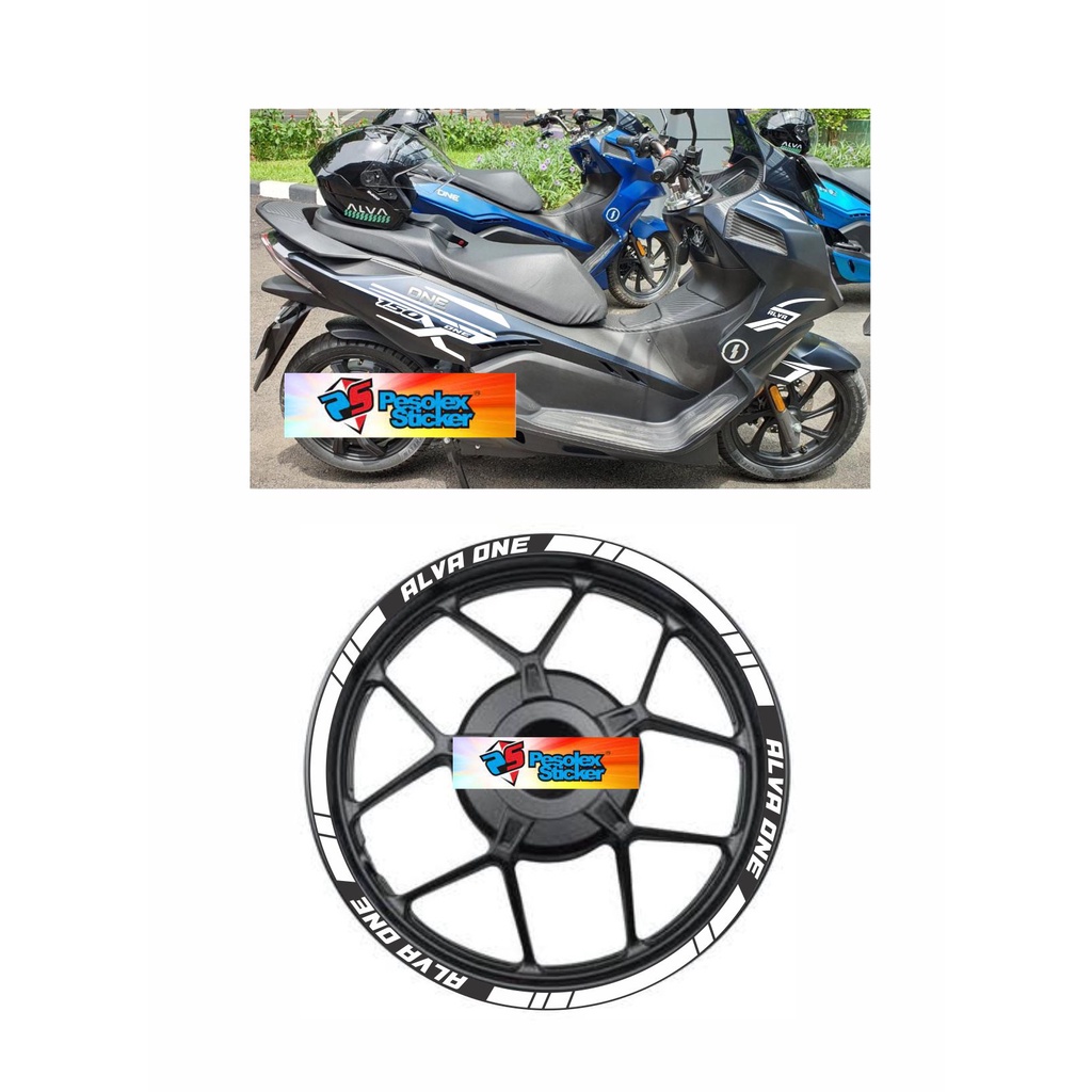 Jual Cutting Sticker Motor Listrik Alva One STRIPING + Lis Velg VARIASI ...
