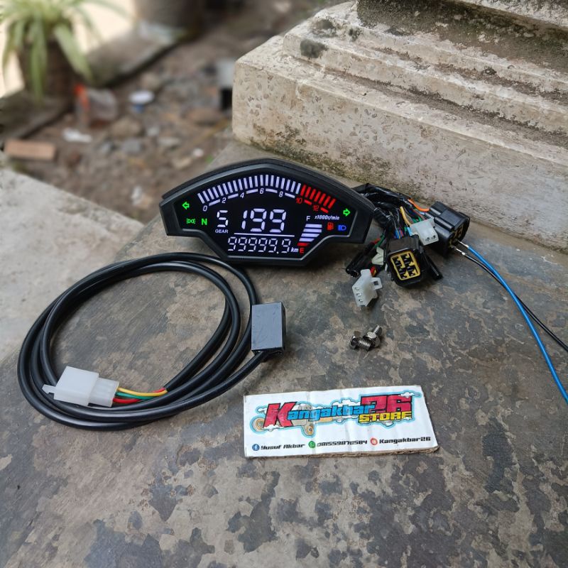 Jual SPIDOMETER GPX UNIVERSAL FULL DIGITAL SET SOKET SENSOR | Shopee ...