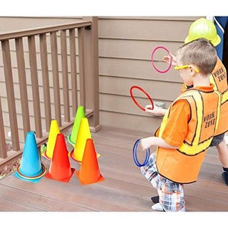 Jual MAINAN CONE RING THROWING GAME/ Mainan Edukasi Throw the Ring Cone ...