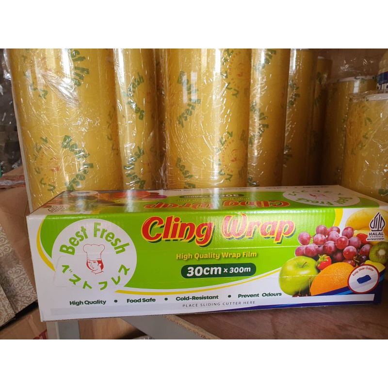 Jual best fresh cling wrap 30cm dan 45cm x 300m kualitas bagus untuk ...