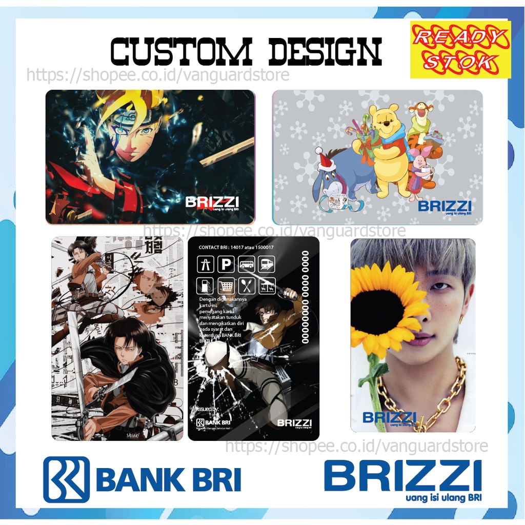 Jual CUSTOM DESIGN KARTU EMONEY BRI BRIZZI KARTU E MONEY E TOLL ...