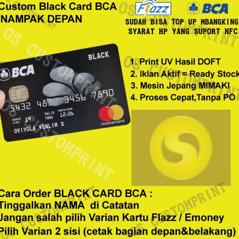 Jual Terbaik CUSTOM FLAZZ BCA GENERASI 2 NFC - BLACK CARD | Shopee ...