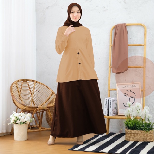 Jual Shamara Gamis Kombinasi Pramuka Seragam Guru Model Setelan Bahan ...