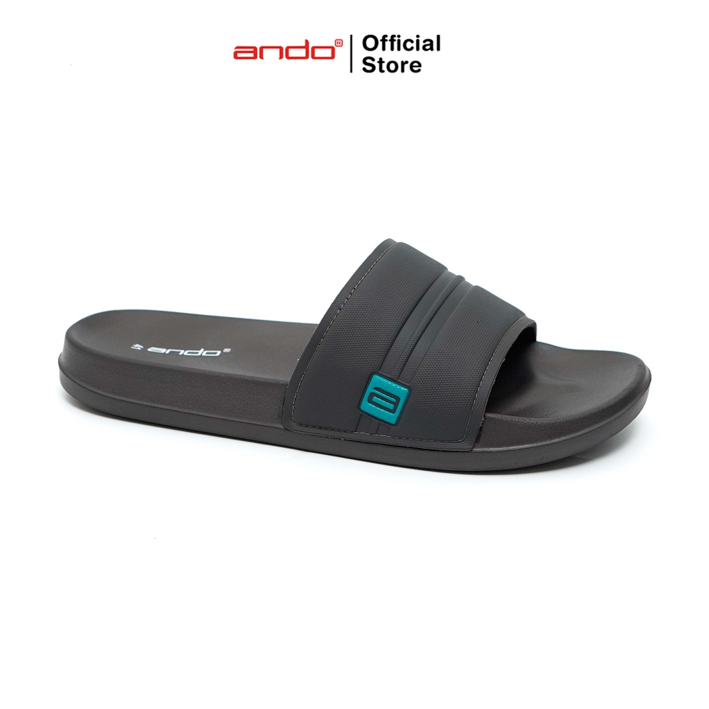 Jual Ando Official Sandal Selop Slip On Slide 02 Pria Dewasa - Abu Abu ...