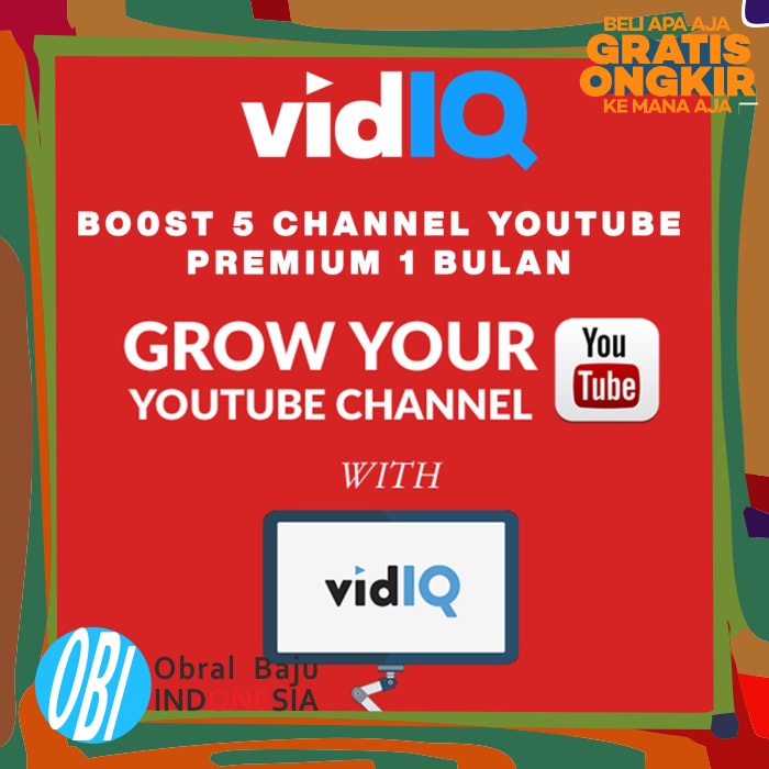 Jual Obral / Original Sale Promo Vidiq Premium Boost 5 Channel Yu Tub Views Dan Subscribe ...