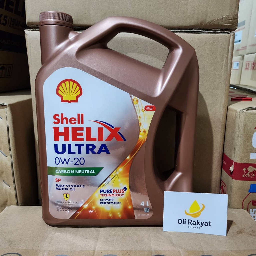 Jual Shell Helix Ultra 0W-20 4L / ORIGINAL BARCODE / Oli Mobil | Shopee ...