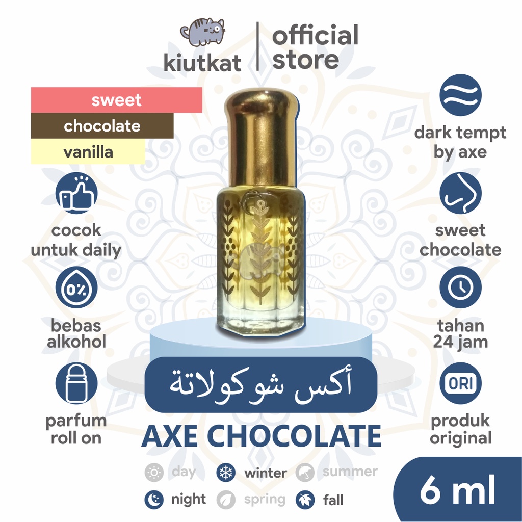 Jual Parfum AXE CHOCOLATE by KIUTKAT - Roll On 6ml NON ALCOHOL | Shopee Indonesia