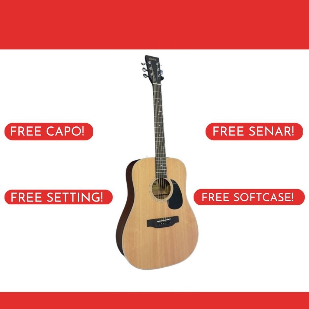 Jual Gitar Akustik Delta DD300E With Fishman GT1 | Shopee Indonesia