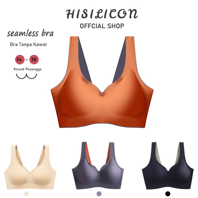 Jual HISILICON Seamless Bra Sport Bra Tanpa Kawat BH Yoga Lari | Shopee ...