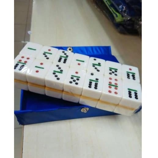 Jual BATU DOMINO / DOMINO BATU TEBAL PRESS WARNA FREE BOX BIRU | Shopee ...