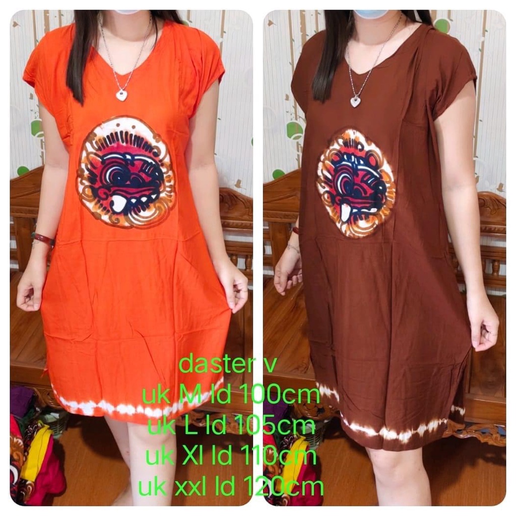 Jual Daster barong bali model leher V bahan adem tebal size M L XL XXL ...