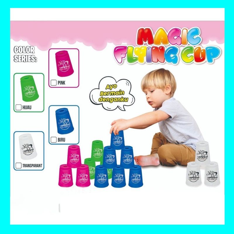 Jual Bronsis - Mainan Susun Gelas Magic Flying Cup motorik bayi susun ...