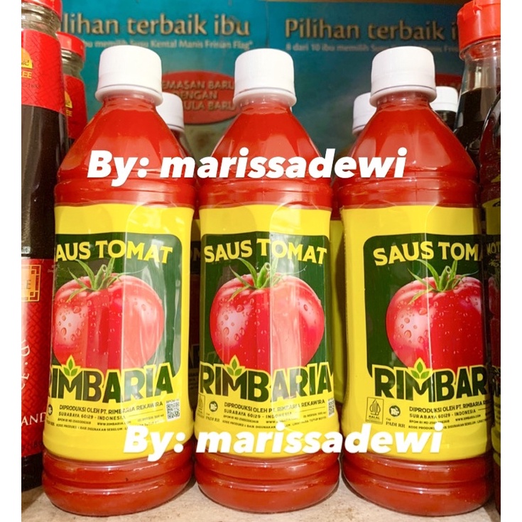 Jual [TERMURAH] Saus Tomat Merah Cap Padi RR Rimba Ria 500ml Halal BPOM ...