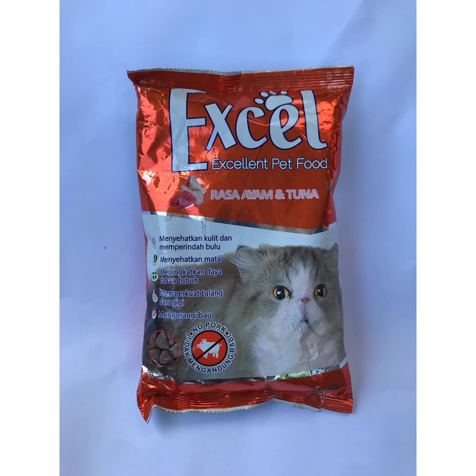 Jual Makanan Kucing Murah EXCEL 500gr - Ayam Tuna bentuk segitiga ...
