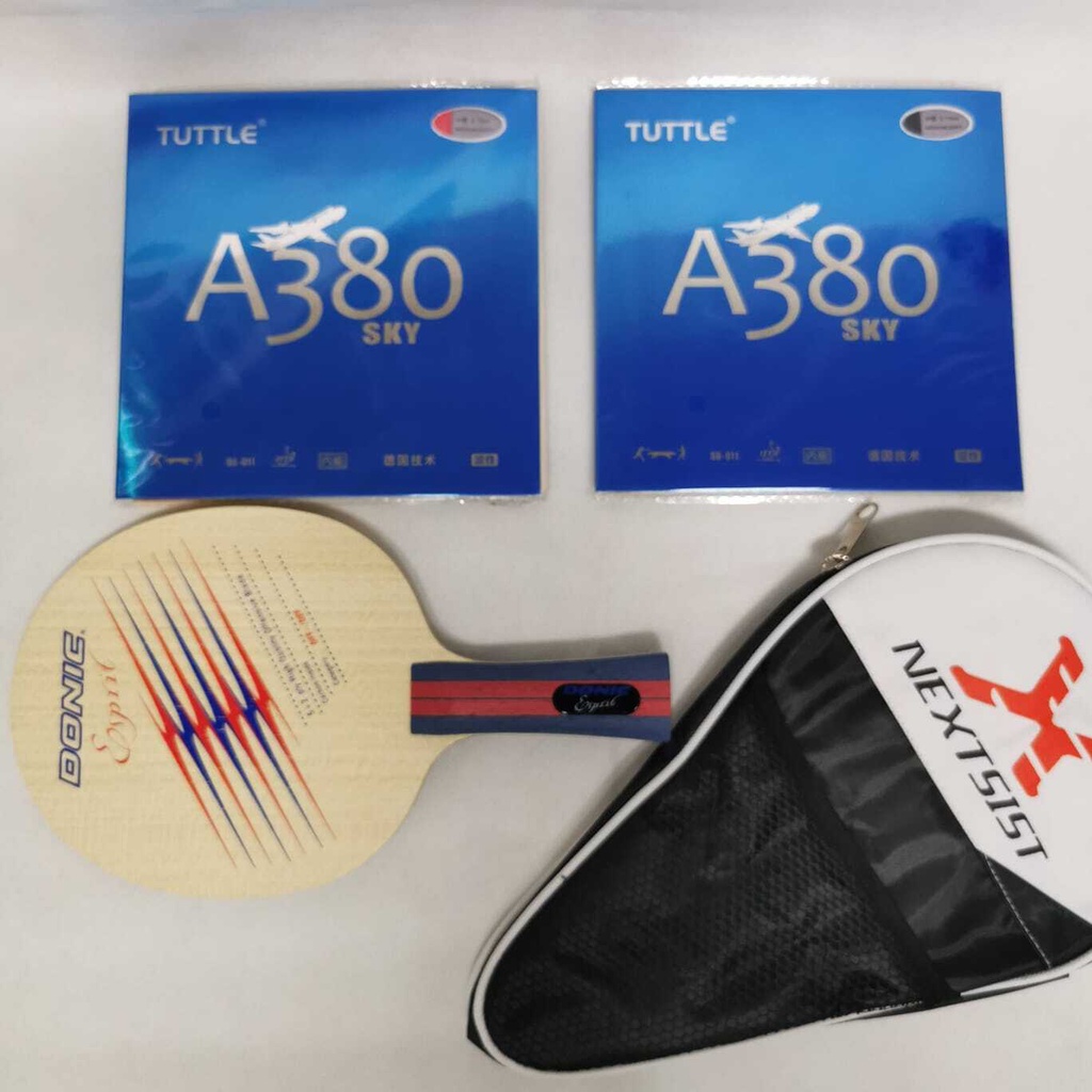 Jual Paket Bat Pingpong Donic Esprit Carbon plus karet Tuttle Set | Shopee Indonesia