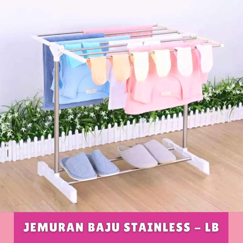 Jual Jemuran Handuk Baju Lipat Stainless Steel - LB / Rak Jemuran ...