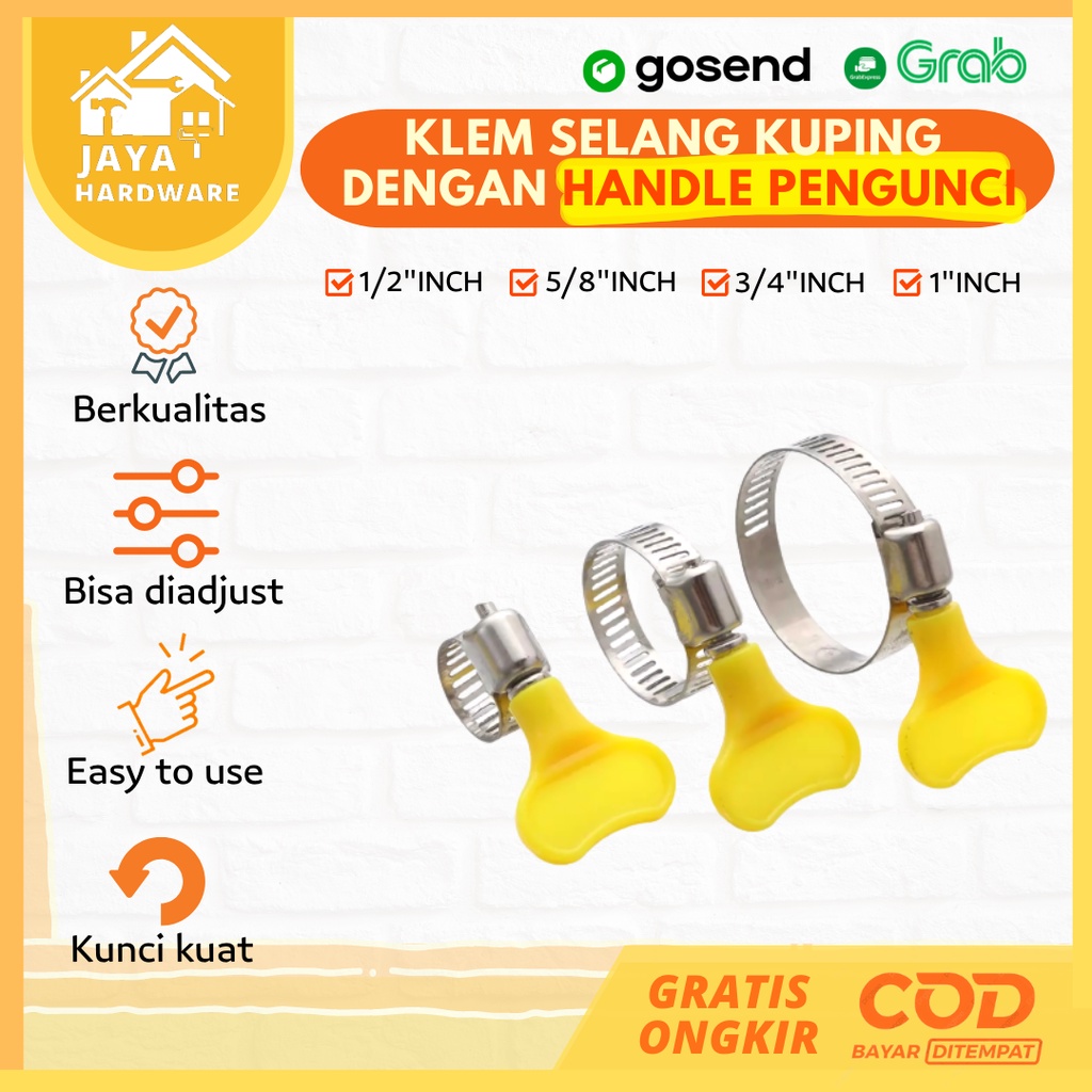Jual Klem / Kleman / Klam + Kuping Penjepit Pengunci Selang Air dan ...