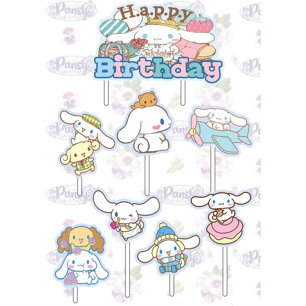 Jual Cake topper / cupcake topper Cinnamon roll / Cinnamoroll ...