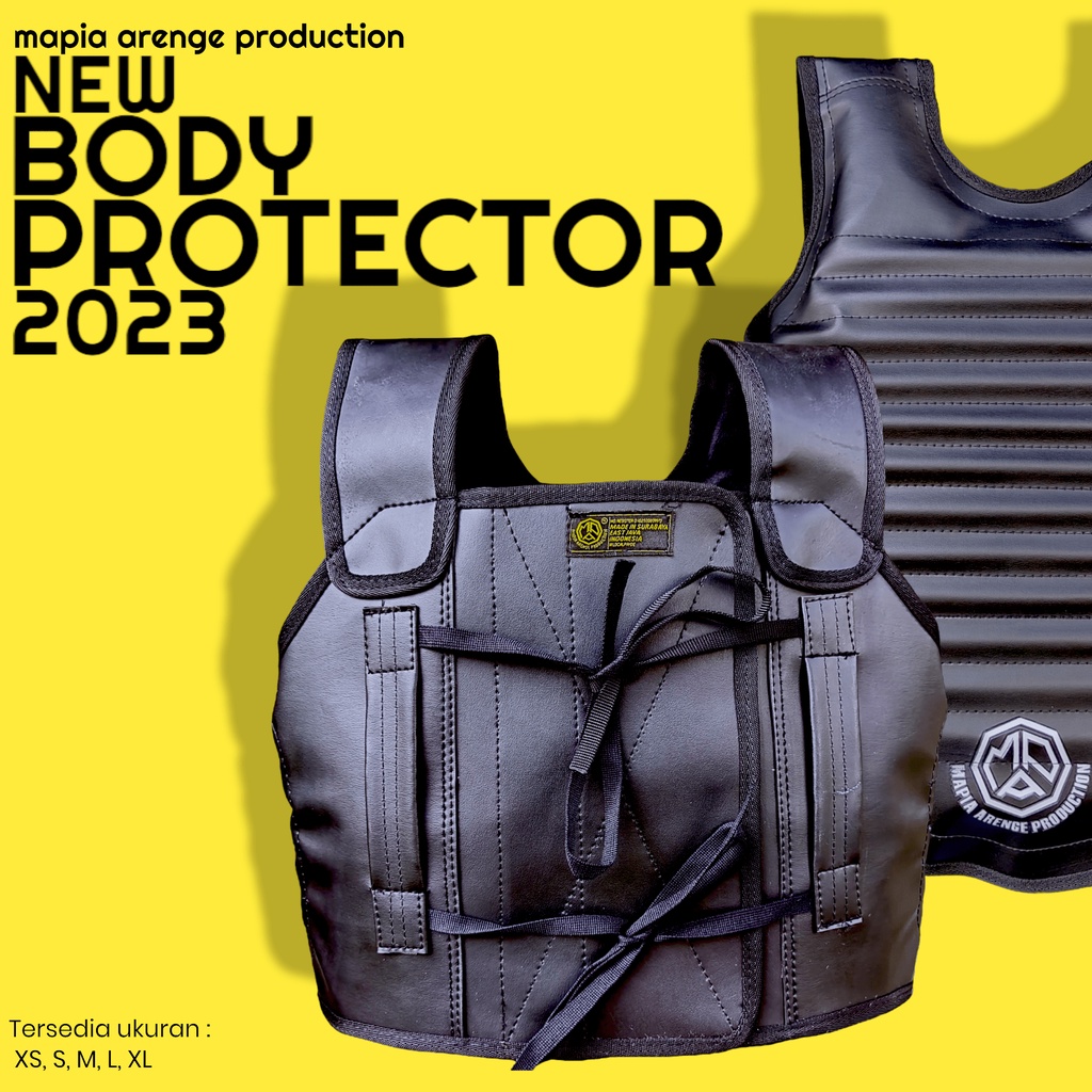 Jual Body Protector Pelindung Badan Silat MAP Velcro/Kretekan Hitam ...
