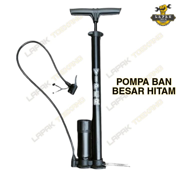 Jual Pompa Ban Sepeda Motor Motor Hitam Besar Aloy Tabung Meter Body ...