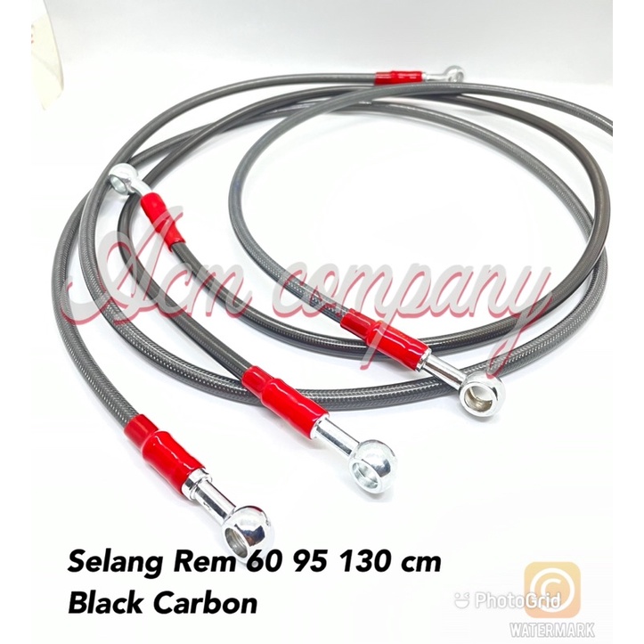 Jual Kabel Selang Rem Black Carbon Copy TDR 60cm 95cm 130cm 215cm | Shopee Indonesia
