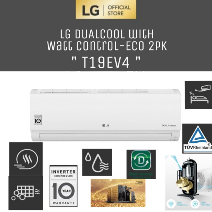 Jual AC SPLIT INVENTER 2 PK LG T19EV4 (PALEMBANG) | Shopee Indonesia