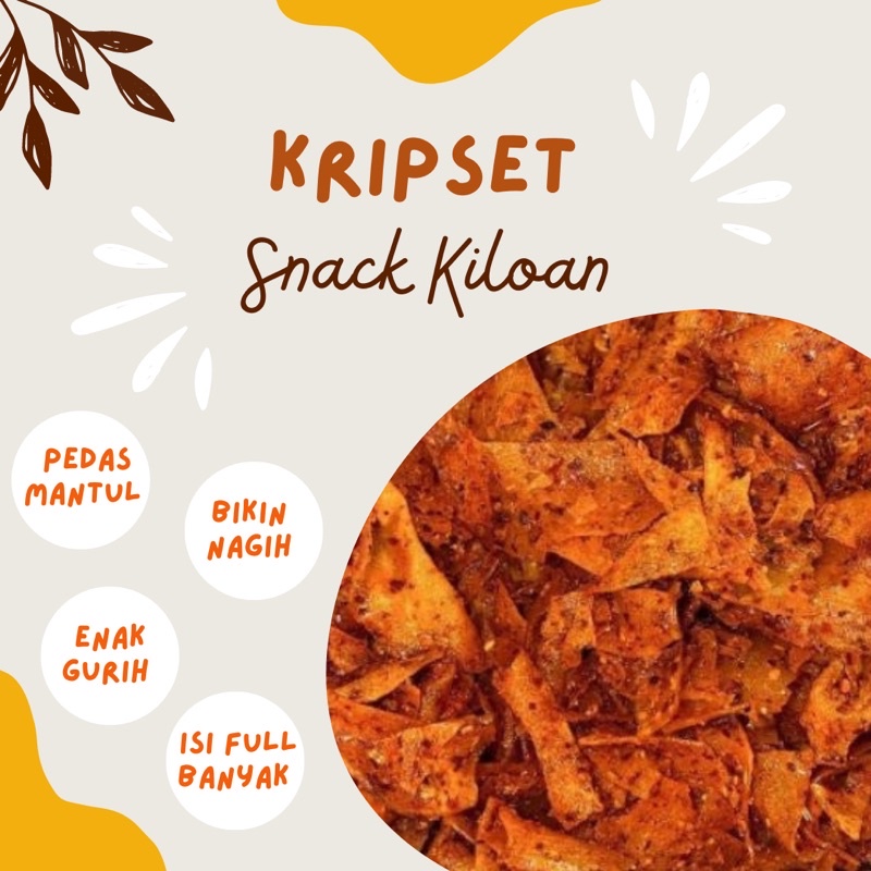 Jual SNACK CEMILAN KILOAN KRIPSET MURAH/KERIPIK SETAN/KERIPIK SINGKONG ...