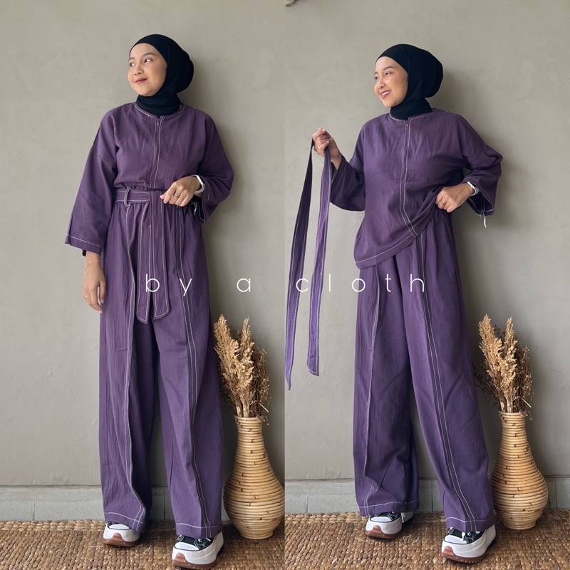 Jual Kinder Set Linen - One Set Wanita - Baju Wanita - Blouse Wanita ...