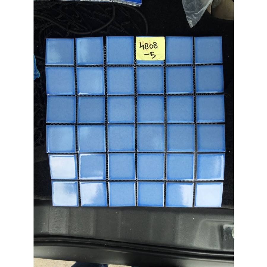 Jual KERAMIK MOSAIC KOLAM RENANG / MOSAIC TILE BIRU GLOSSY / MOZAIK ...