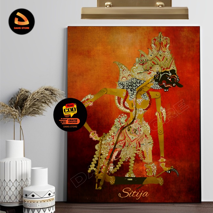 Jual Poster Wayang Kulit Sitija Hiasan Dinding Bahan Art Carton dan ...