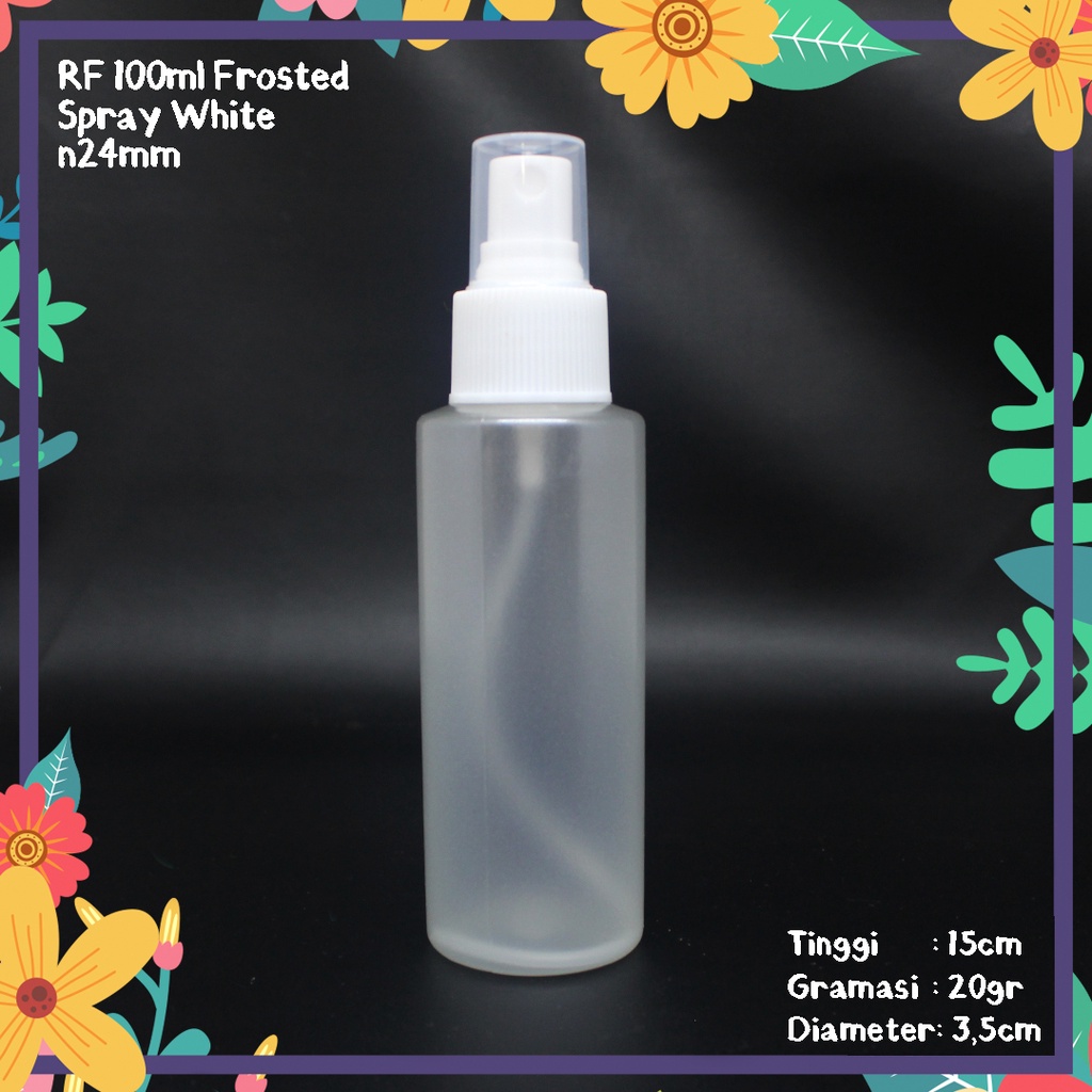 Jual BOTOL PLASTIK RF 100ML FROSTED TUTUP SPRAY PUTIH N24 IMPORT MURAH ...