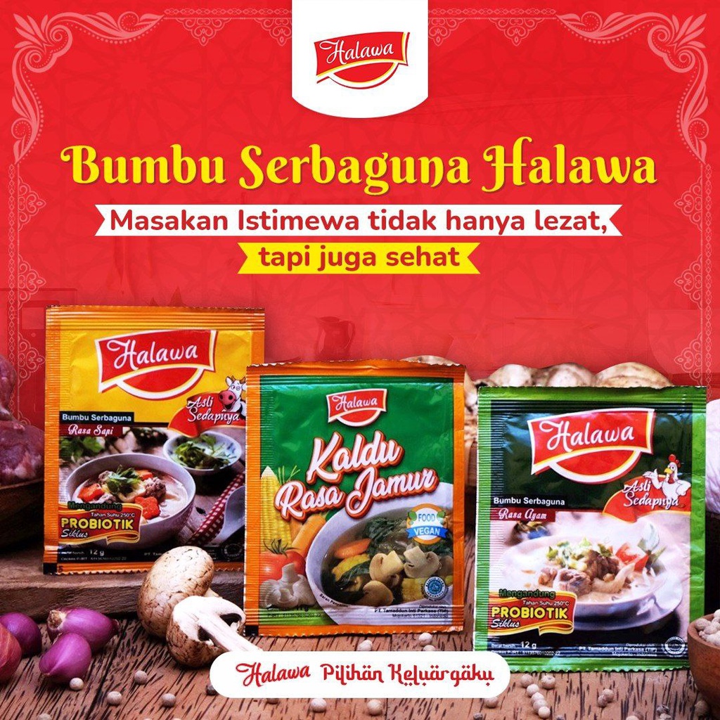 Jual Halawa Pack (24 sachet) Kaldu Penyedap Alami/ Kaldu Penyedap plus ...
