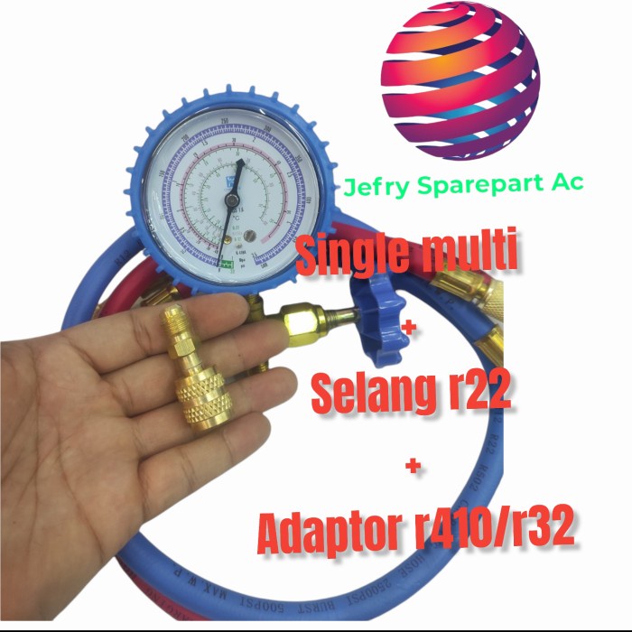 Jual Kit Set Testing Manifold Single Multi Paket Alat Isi Freon R22 ...