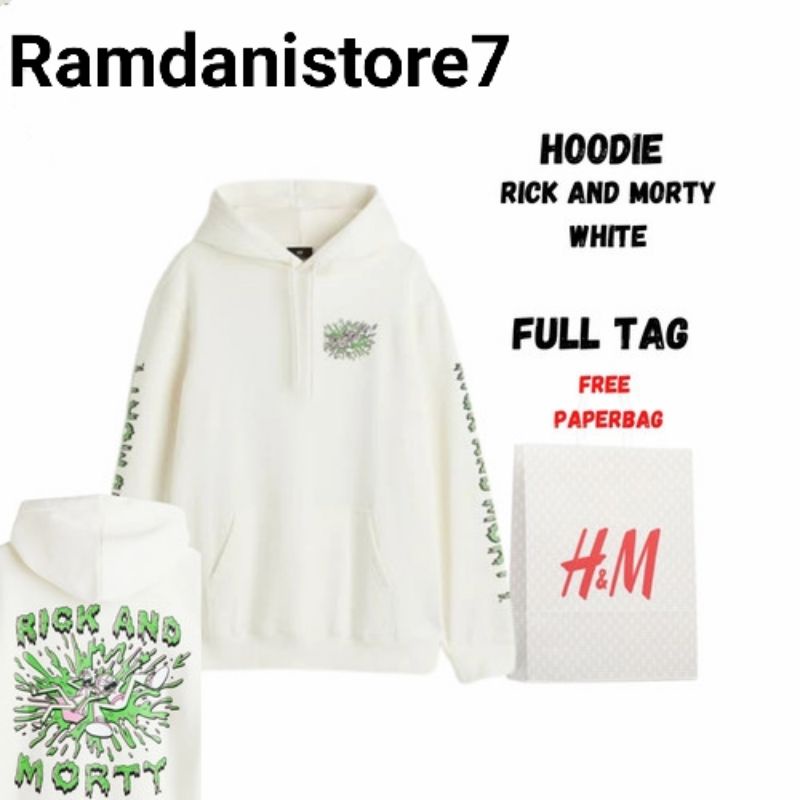 Jual HOODIE H&M RICK AND MORTY Hnm Full teg, label Free Paperbag H*M ...