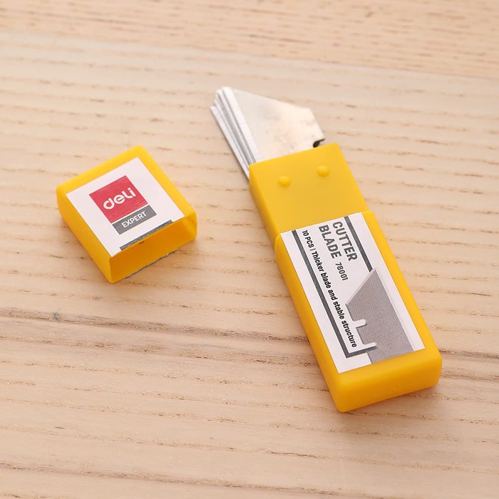 Jual DELI 78001 Cutter Blade / Isi Ulang Cutter 1 Box ( 10 Pcs ...