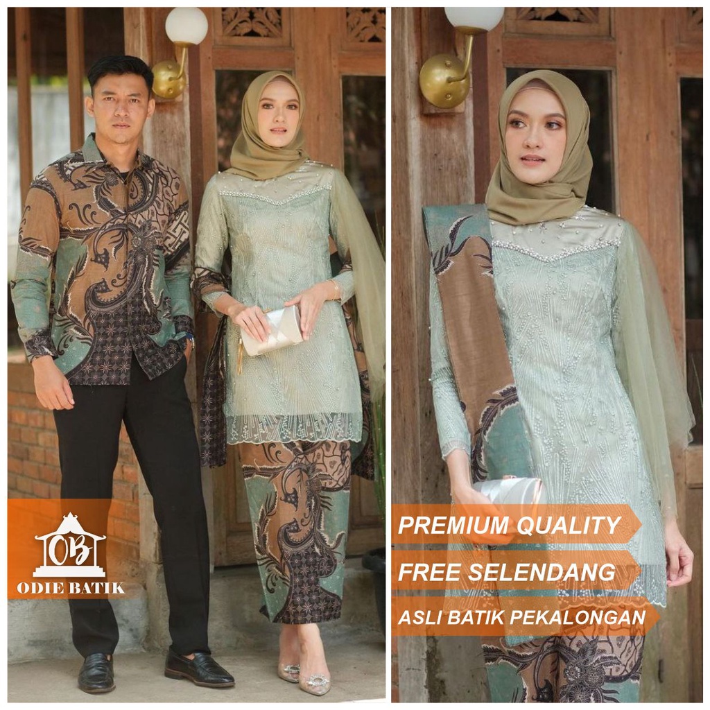 Jual OUTFIT COUPLE BAJU KONDANGAN LEBARAN BATIK COUPLE TERBARU KEMEJA ...
