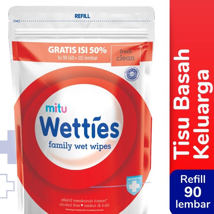 Jual Mitu Wetties Tisu Basah Keluarga Antiseptic Fresh Clean Refill - 90s Teralaris | Shopee ...